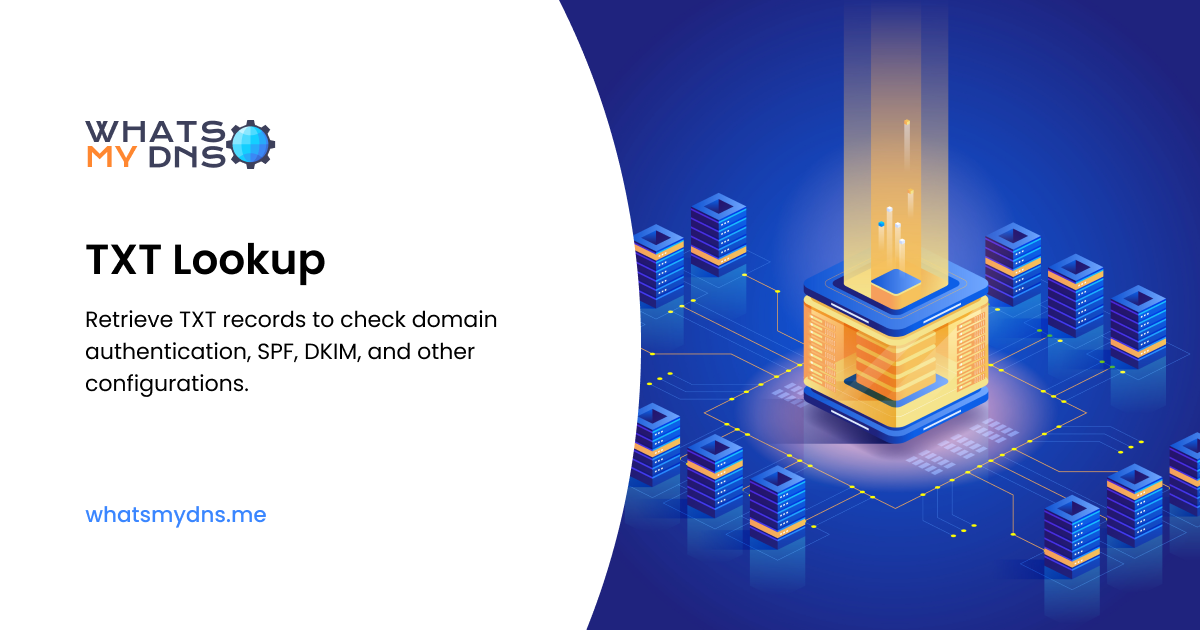TXT Record Lookup - Check Text Records (SPF, DKIM, & More)